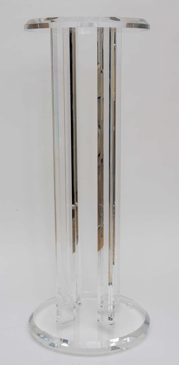 Round Lucite Pedestal at 1stDibs | lucite pedestals