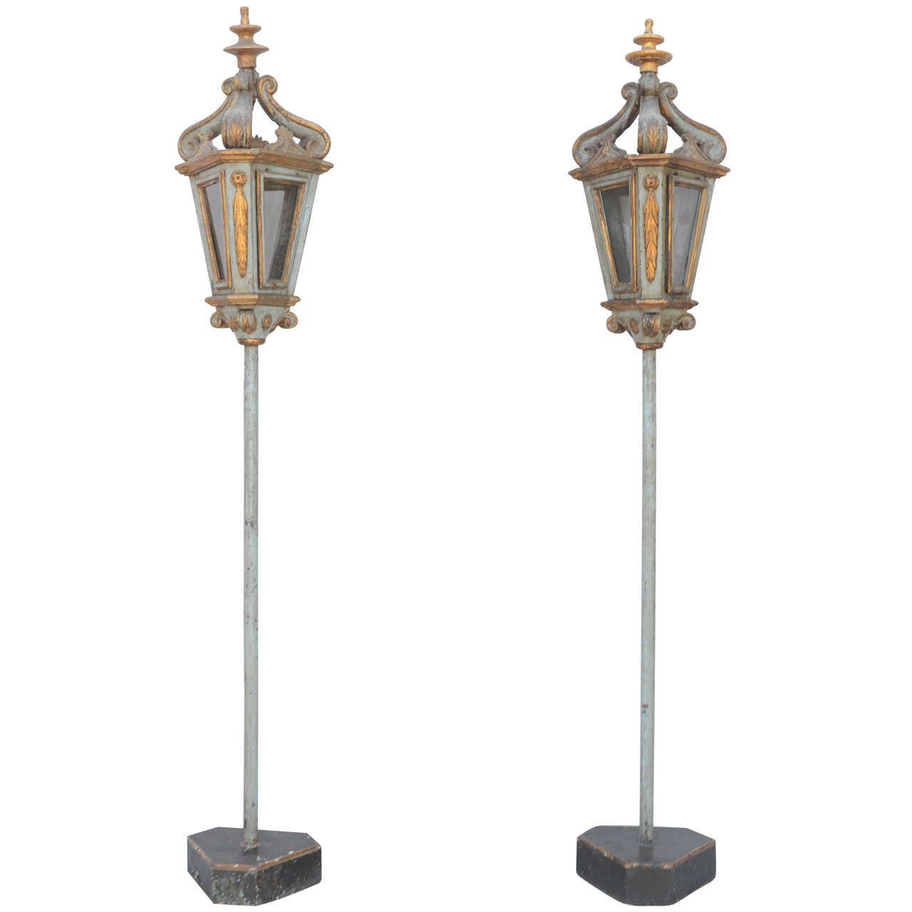 Pair of 17th-18th Century Venetian Gondola Lanterns at 1stDibs