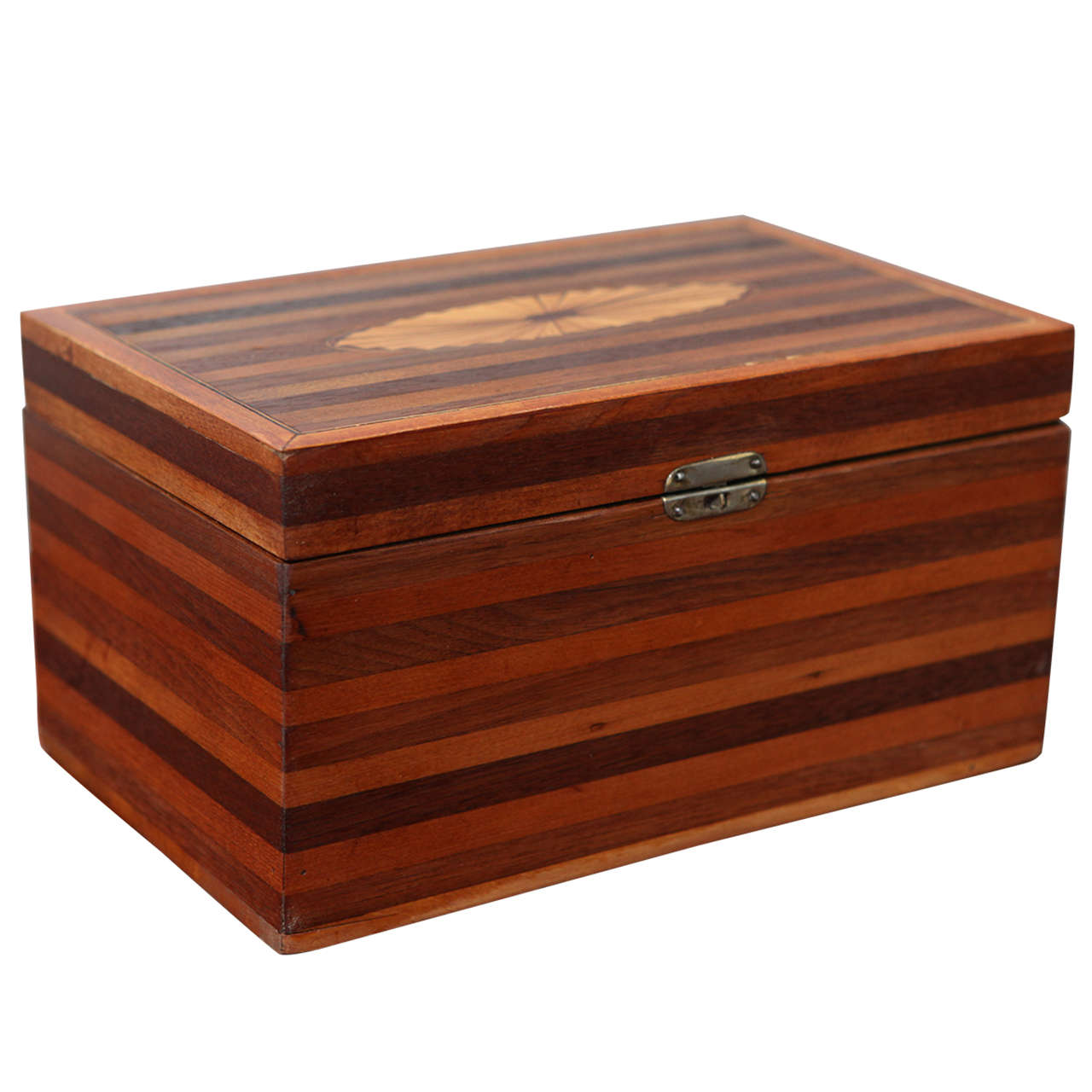 Federal style American Parquetry Inlaid Box at 1stDibs