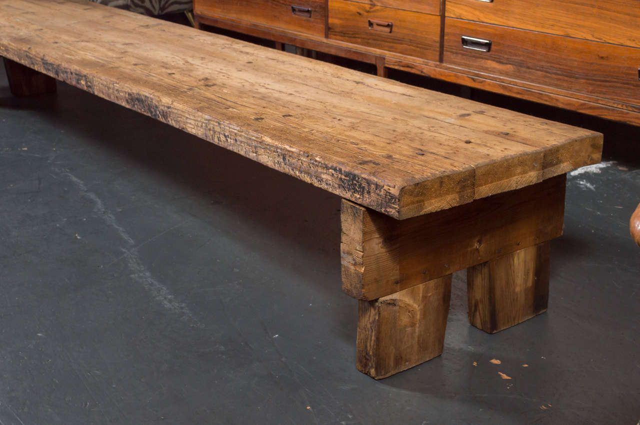 Large Primitive Coffee Table at 1stDibs