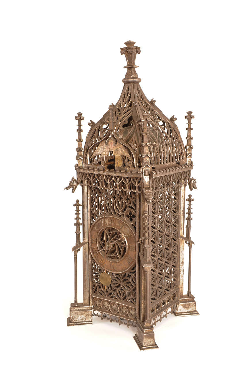 Early Possibly French Gothic Iron Chamber Clock, circa 1481 For Sale at ...