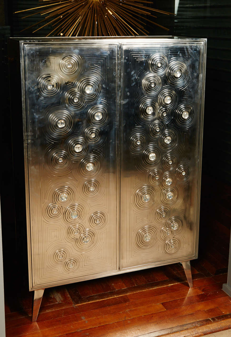 Exceptional Pair of Crystal Rock Cabinets at 1stDibs