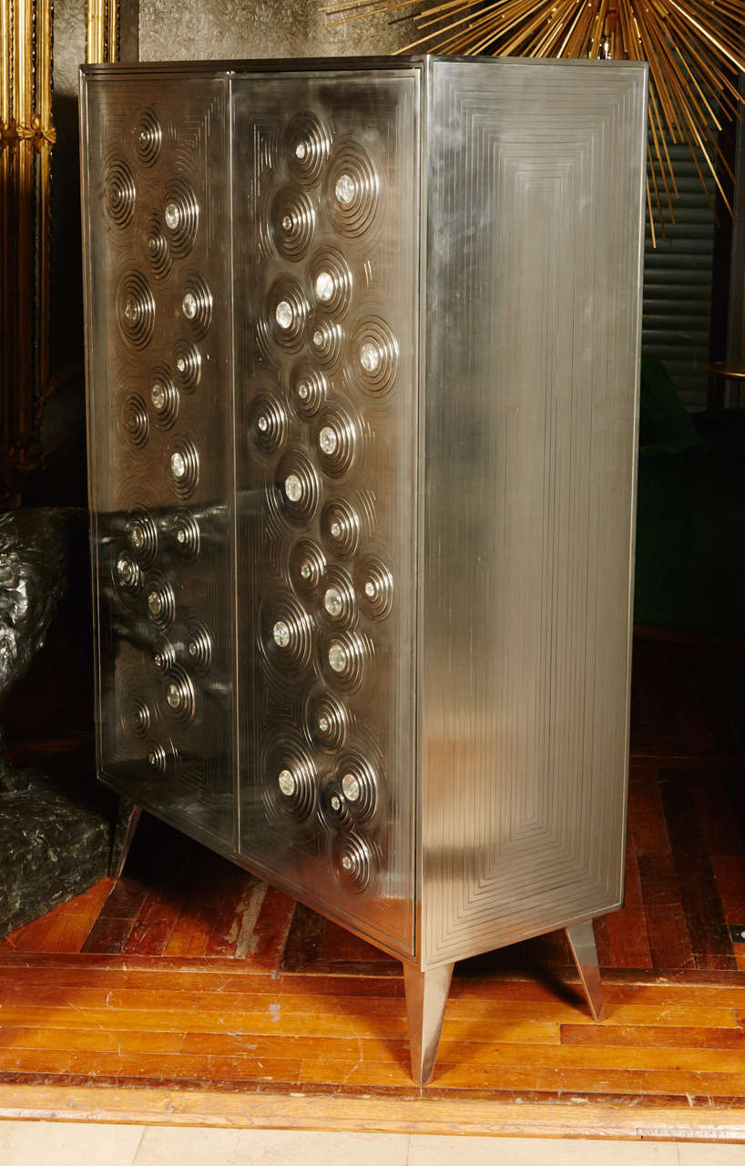Exceptional Pair of Crystal Rock Cabinets at 1stDibs