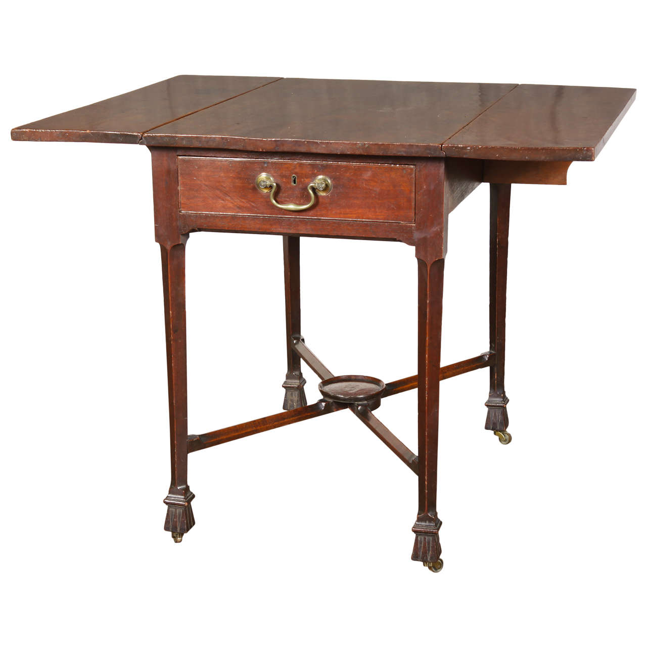 Carved Drop-Leaf Sewing Table, Boston, Possibly Seymour For Sale at ...