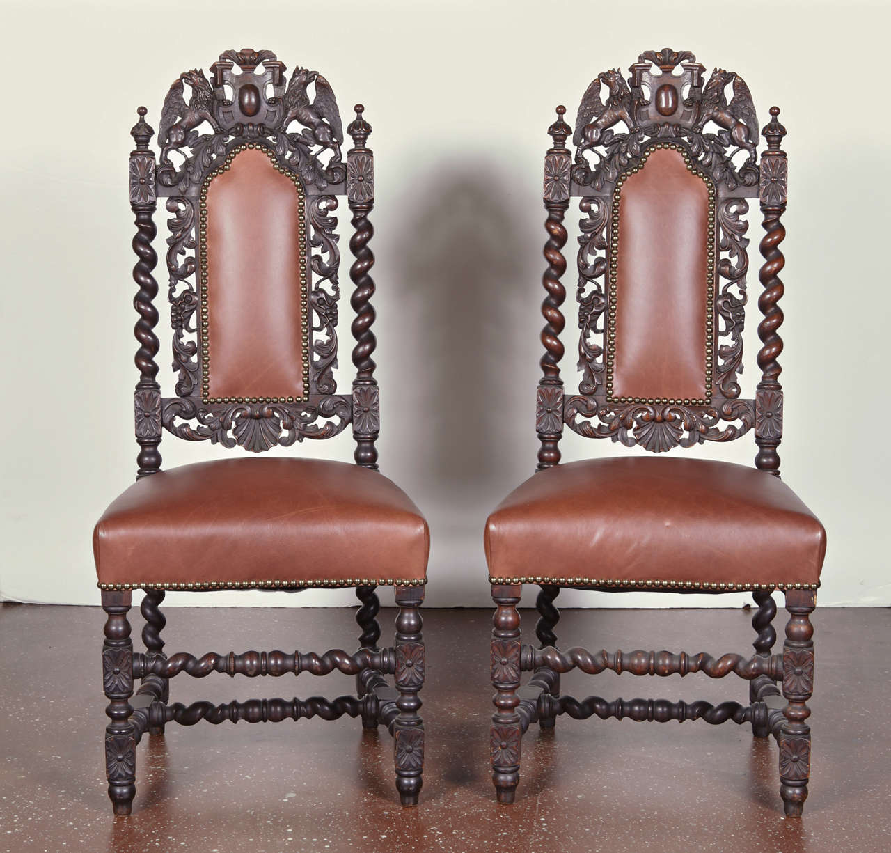 Pair of Spanish Baroque Style Side Chairs at 1stDibs | baroque ...