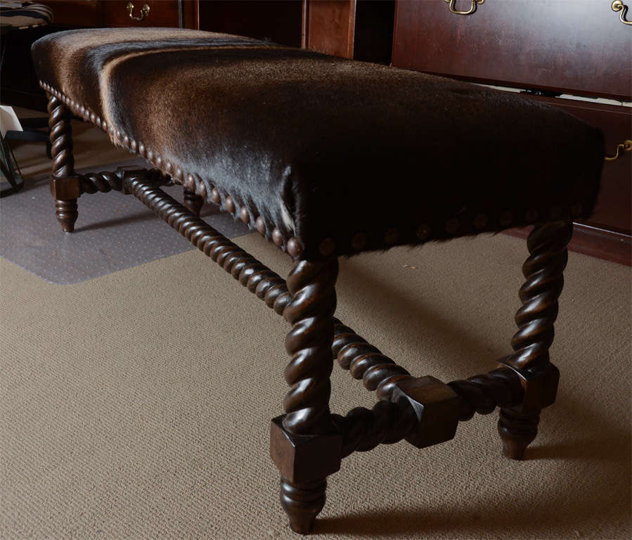 Stunning Hide Bench at 1stDibs