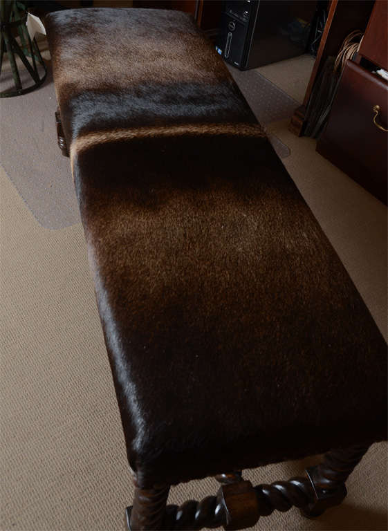 Stunning Hide Bench at 1stDibs