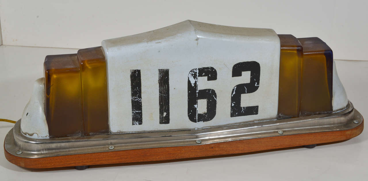 Vintage Yellow Cab Roof-top Call Light at 1stDibs | vintage taxi roof ...