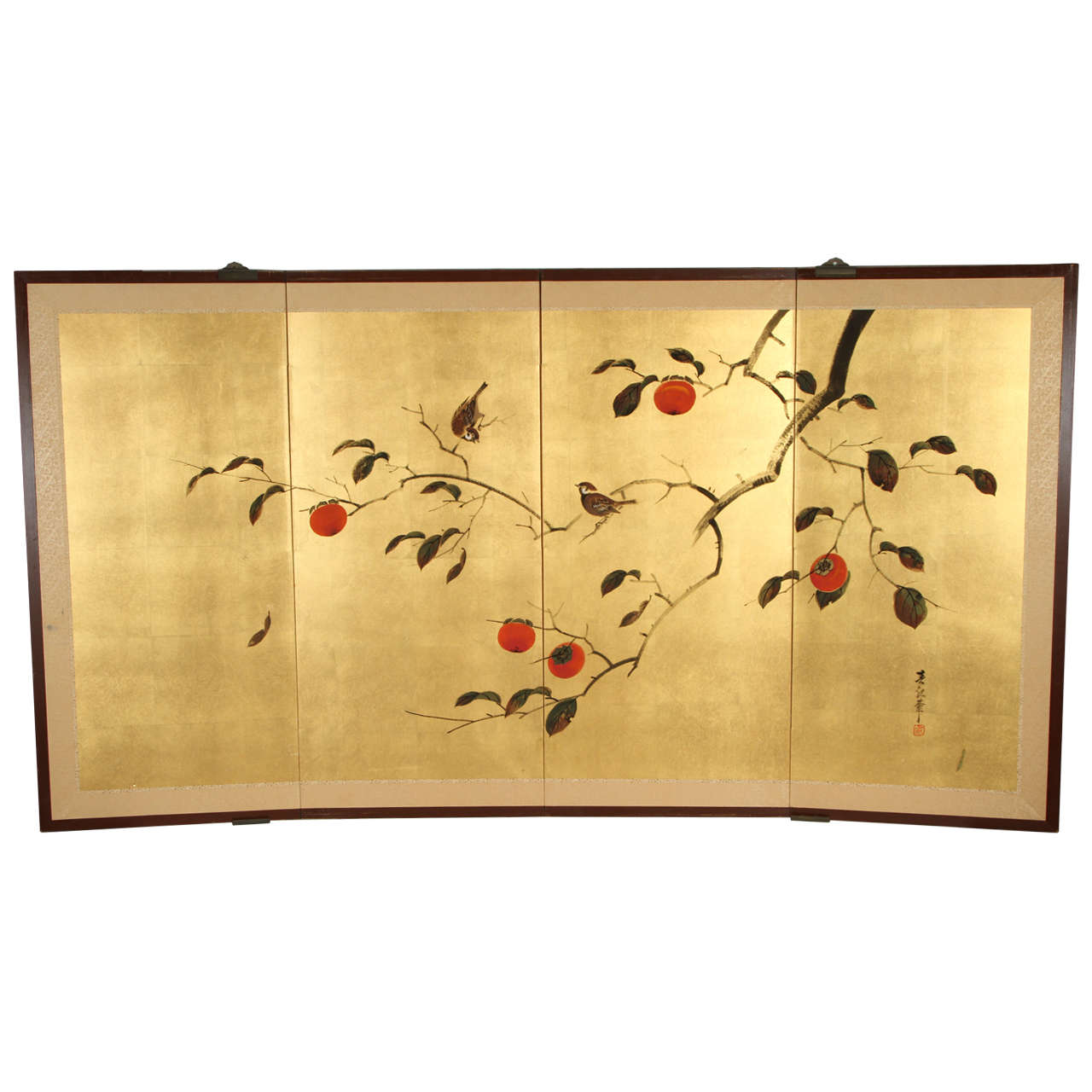Gold Leaf Japanese Screen at 1stDibs | gold leaf screen