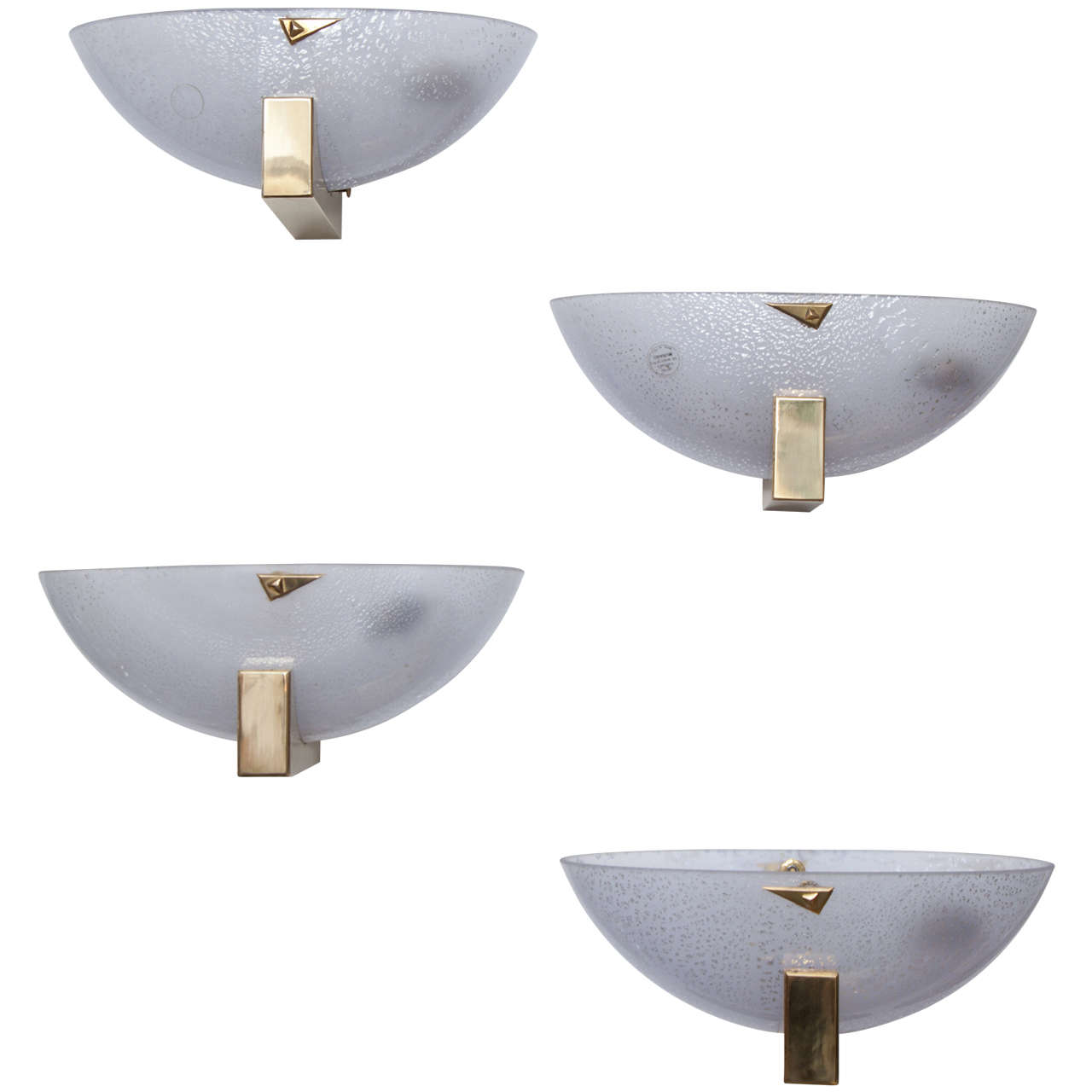 Set of Molded Glass Sconces For Sale at 1stDibs