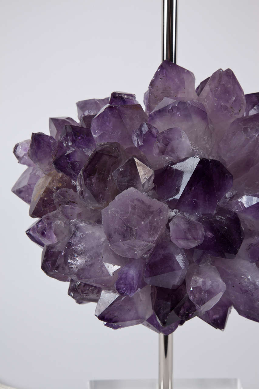 Pair of Amethyst Cluster Lamps at 1stDibs | amethyst cluster table lamp ...