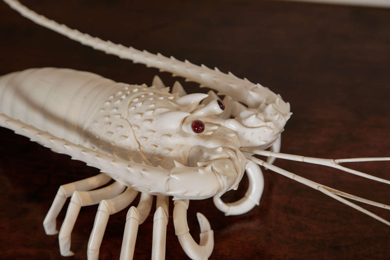 Ivory Lobster Circa 1900 For Sale at 1stDibs