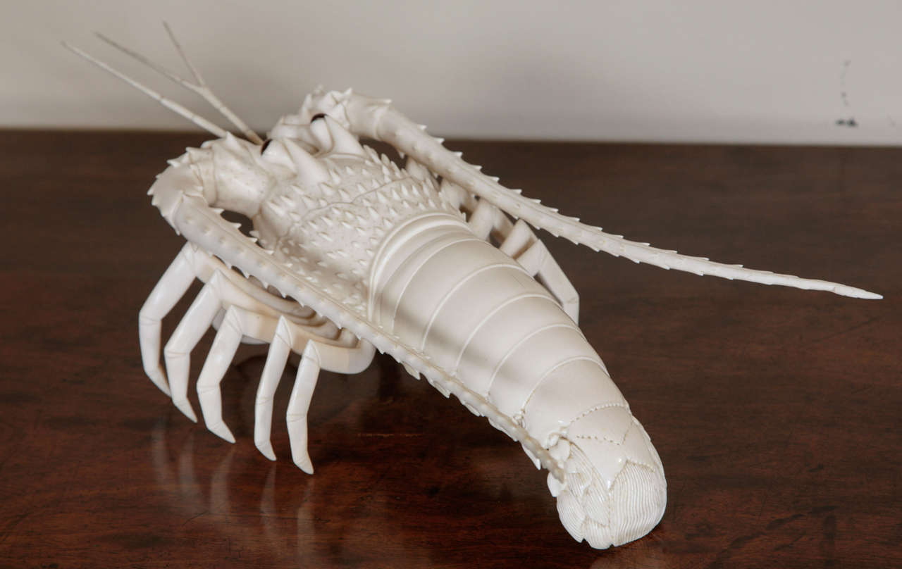 Ivory Lobster Circa 1900 For Sale at 1stDibs