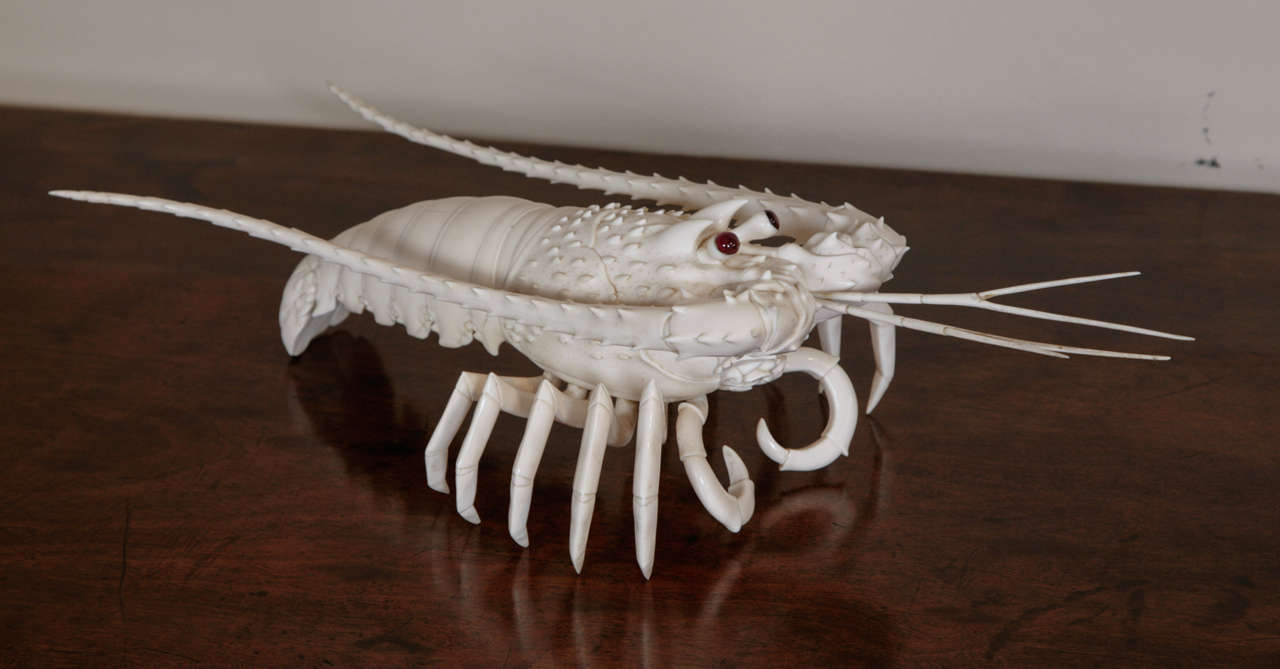 Ivory Lobster Circa 1900 For Sale at 1stDibs