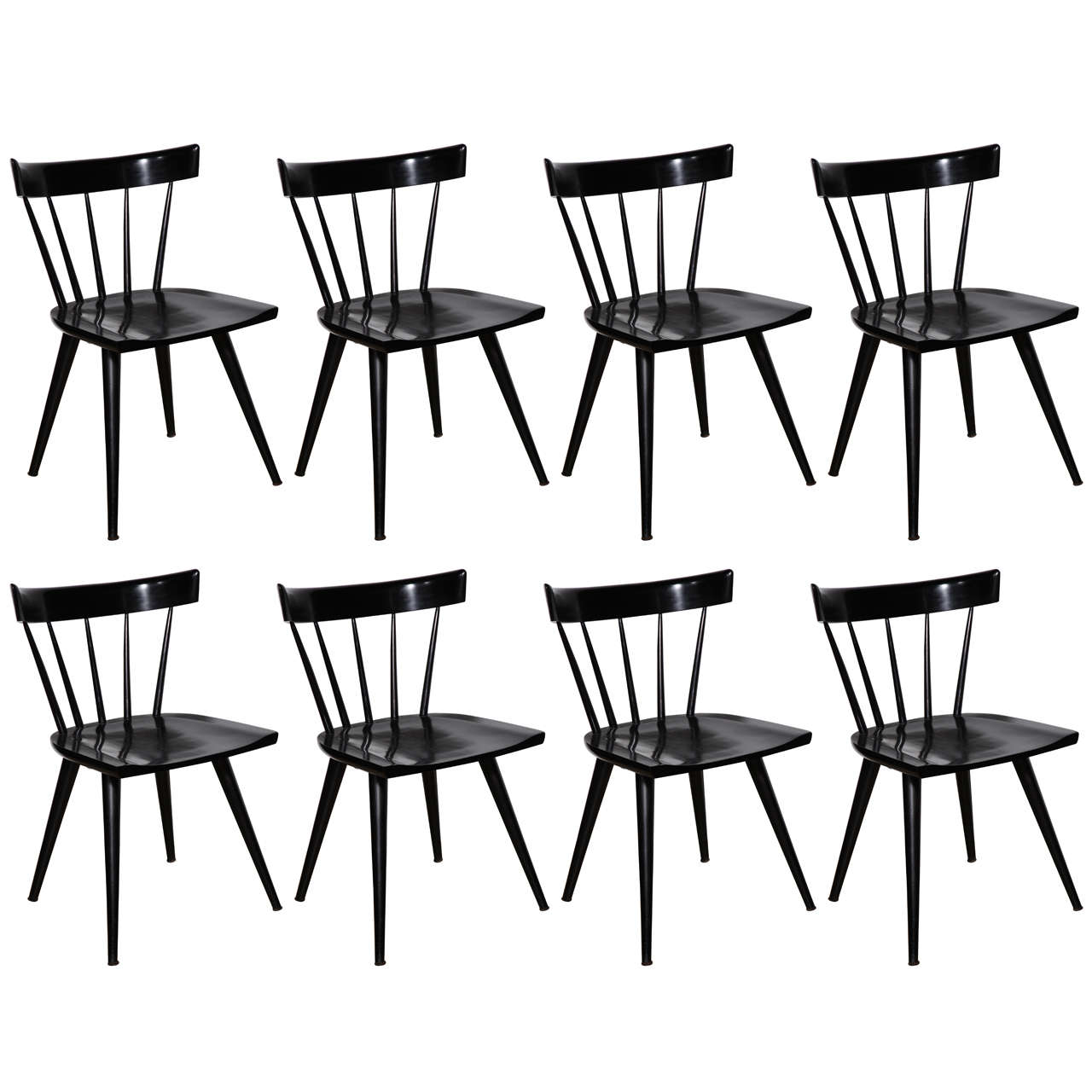 set of 4 Black Planner Group Chairs by Paul McCobb at 1stDibs