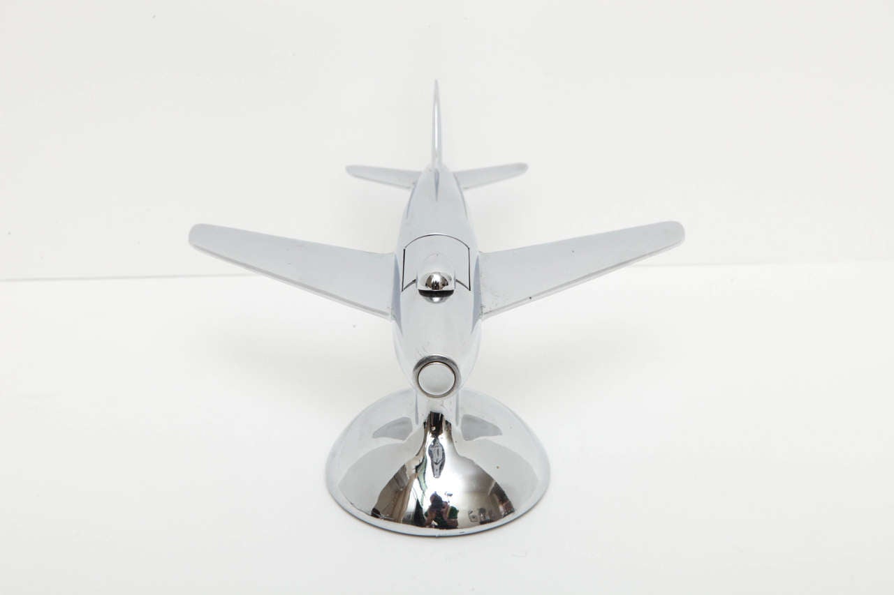Dunhill Chrome Airplane Table Lighter at 1stDibs | lighter airplane