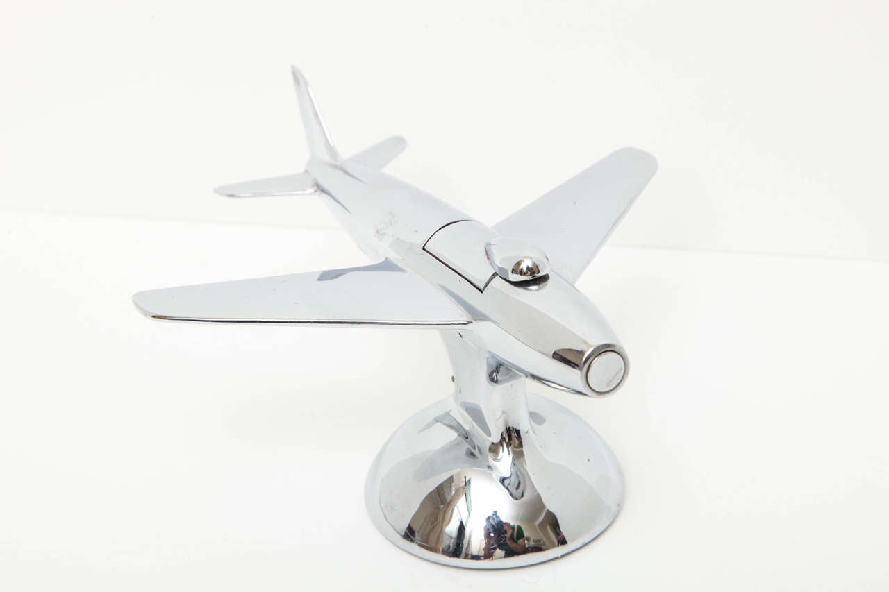 Dunhill Chrome Airplane Table Lighter at 1stDibs | lighter airplane