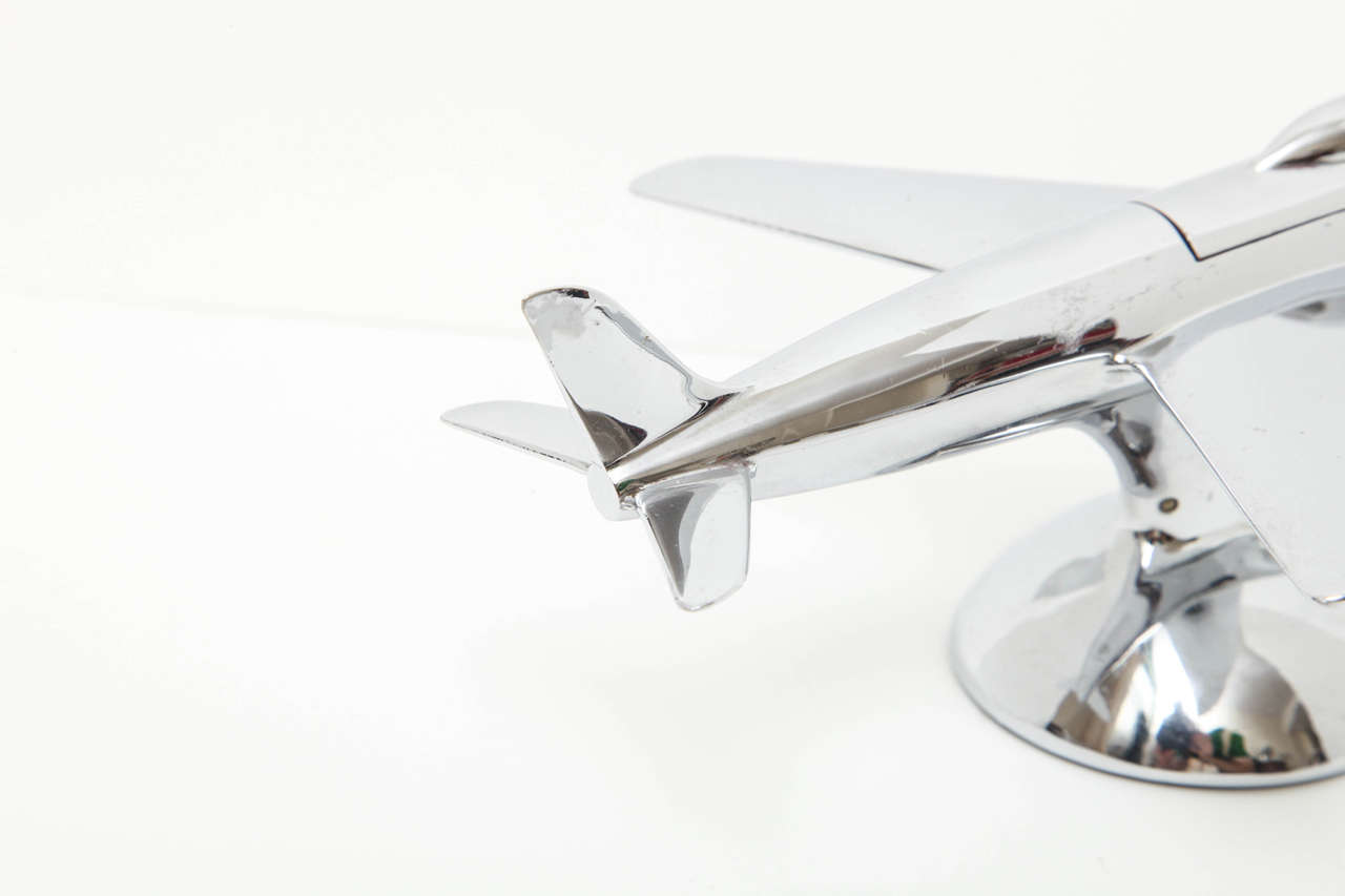 Dunhill Chrome Airplane Table Lighter at 1stdibs