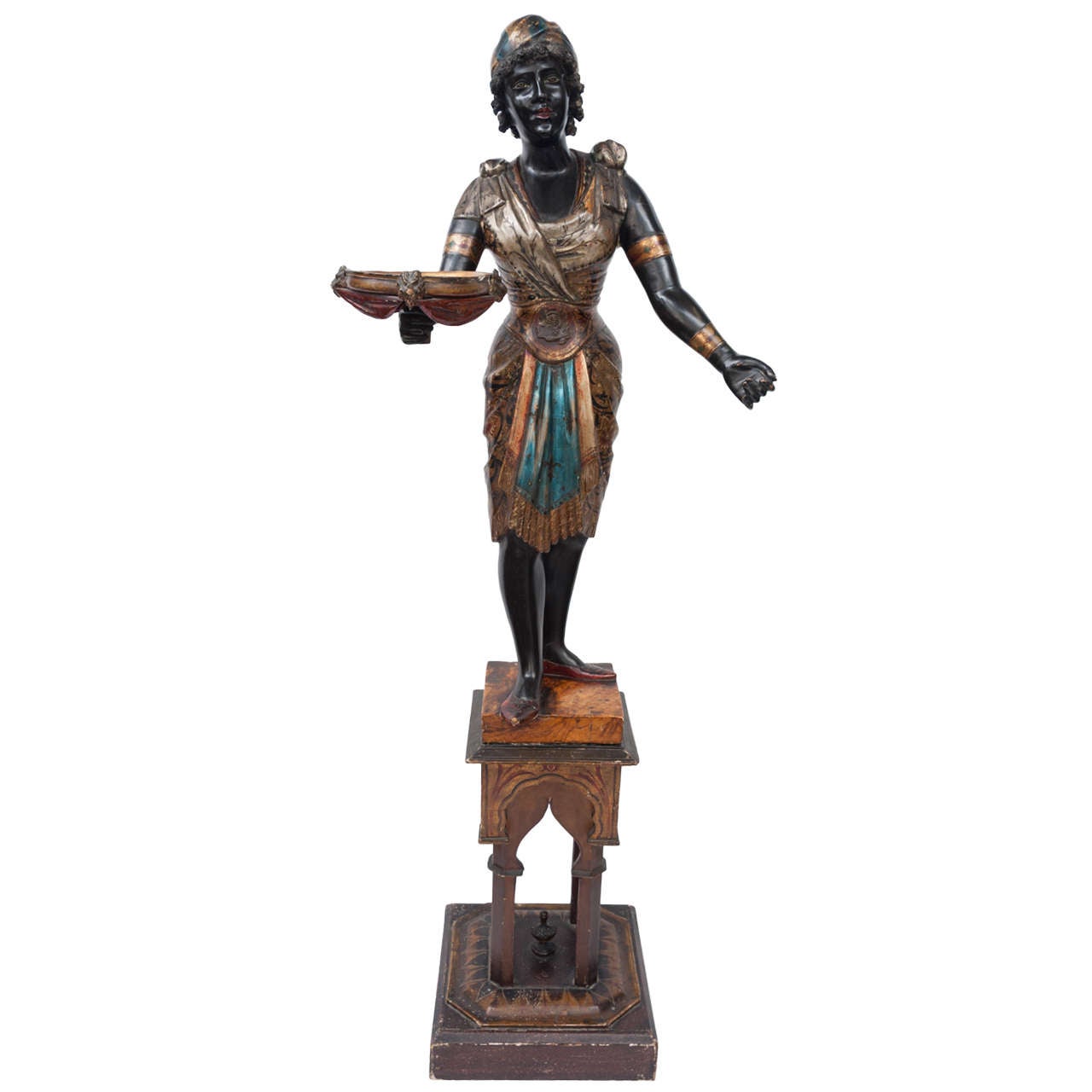 19th Century Venetian Blackamore Torchere at 1stDibs