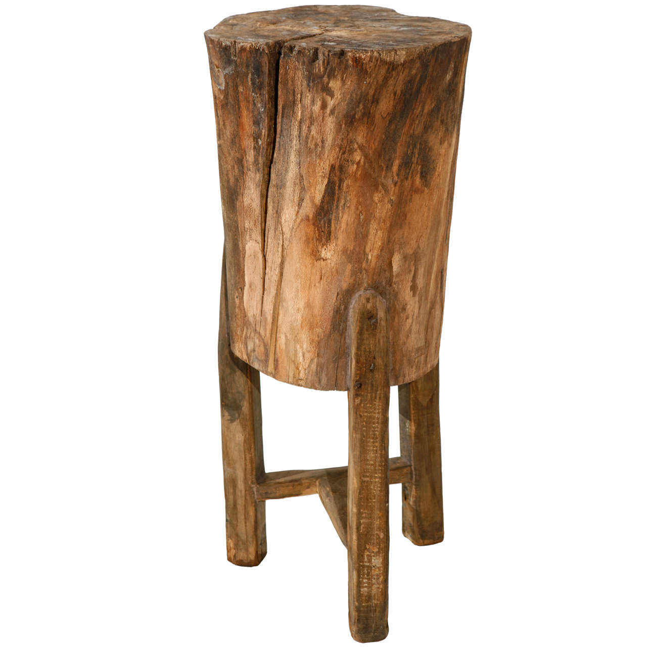 Tall Rustic Italian Tree Stump Pedestal Side Table at 1stDibs | legs ...