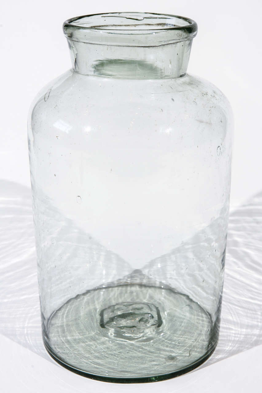 Italian Hand Blown Glass Jar | Large at 1stDibs | hand blown glass jars