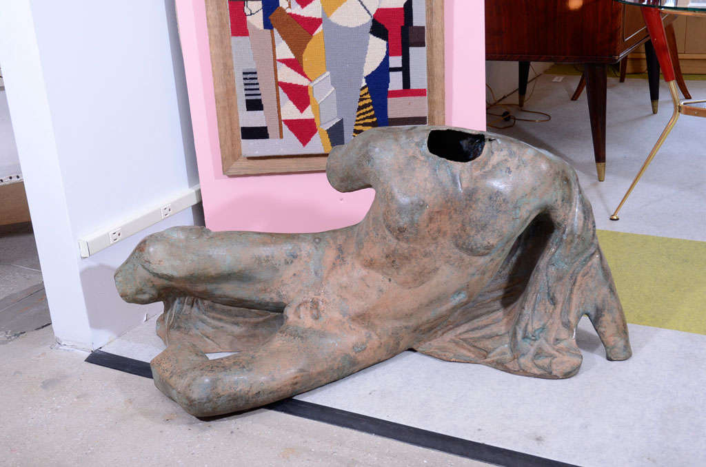 Recumbent Bronze Male Figure at 1stDibs