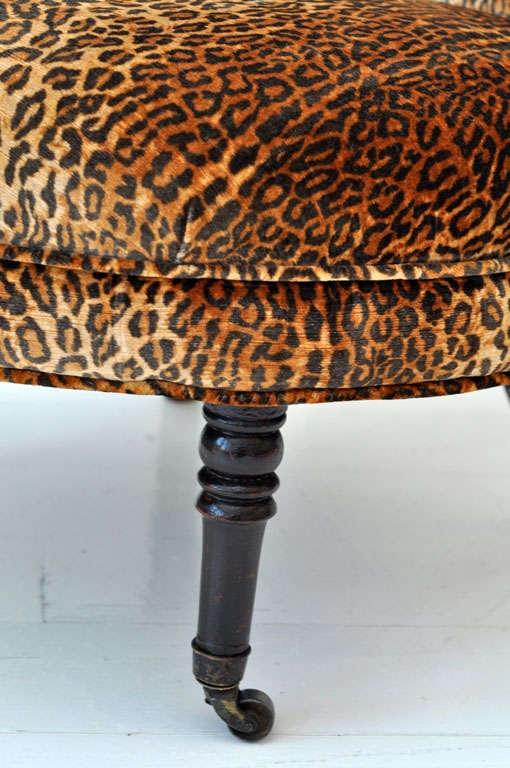 Victorian Leopard Slipper Chair at 1stDibs