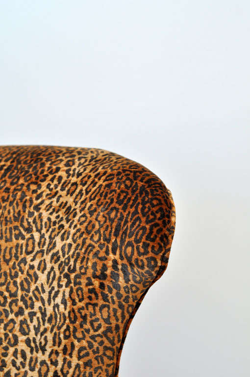 Victorian Leopard Slipper Chair at 1stDibs