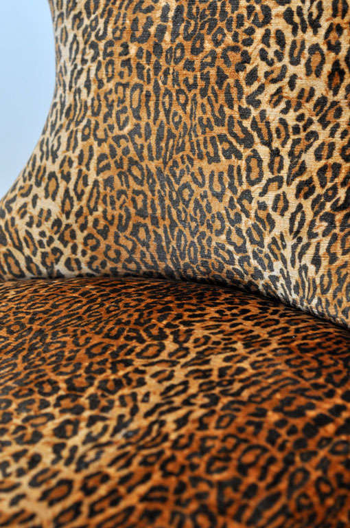 Victorian Leopard Slipper Chair at 1stDibs