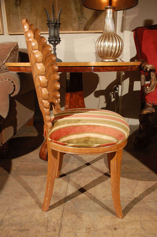 Carved Wooden Shell Back Chair at 1stDibs | antique shell back chair