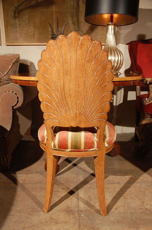 Carved Wooden Shell Back Chair at 1stDibs | antique shell back chair