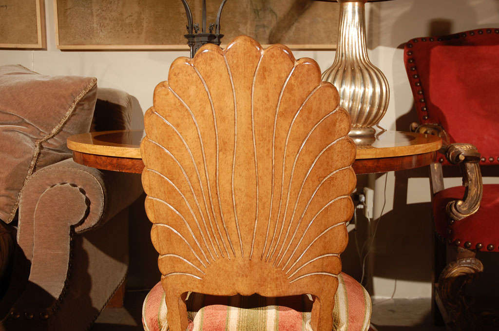 Carved Wooden Shell Back Chair at 1stDibs | antique shell back chair