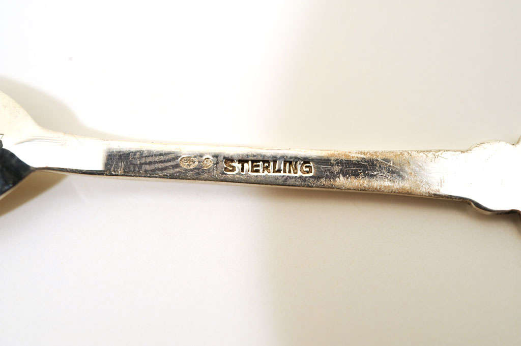 Norwegian Sterling Silver "Viking Ship" Salt Cellar and Spoon at ...