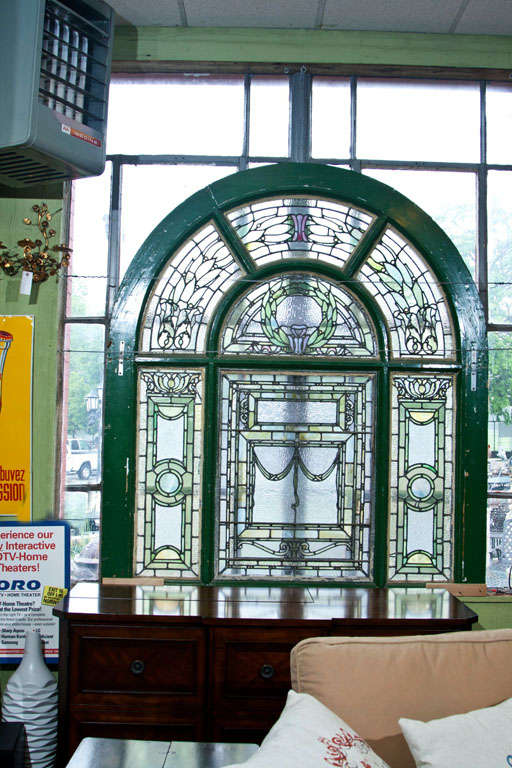 Antique Arch Top Stain Glass Window at 1stDibs | arch stained glass ...