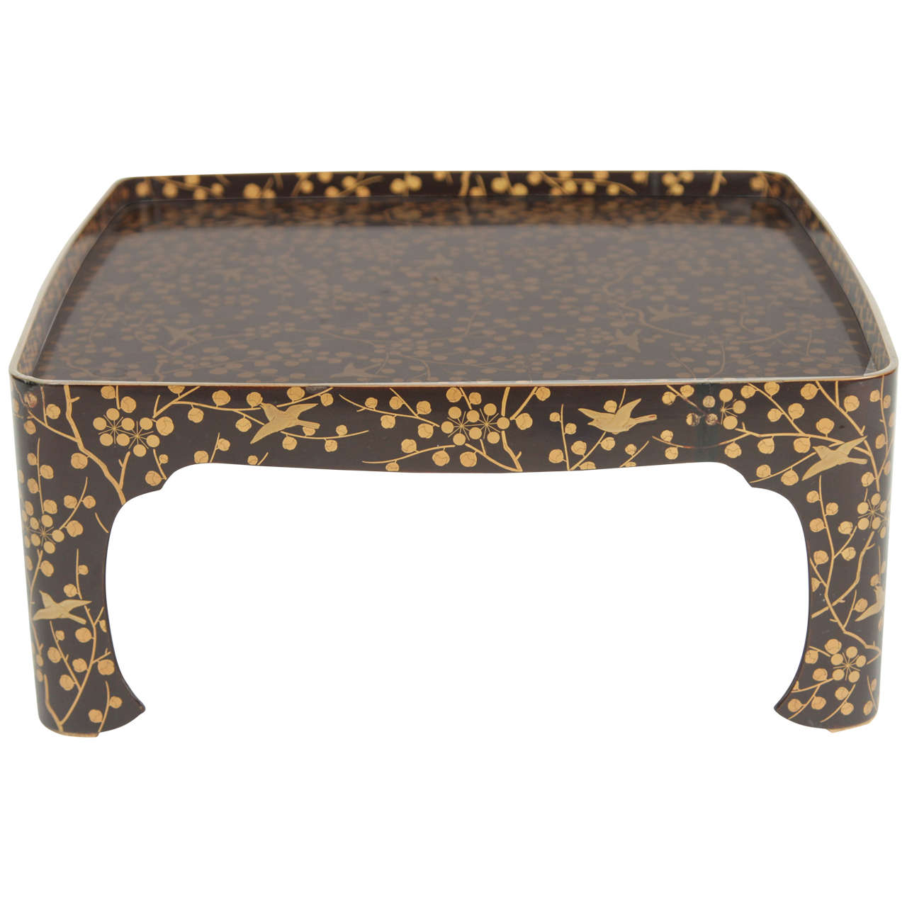 Japanese Gilt Decorated Lacquer Low Table, Meiji Period at 1stDibs