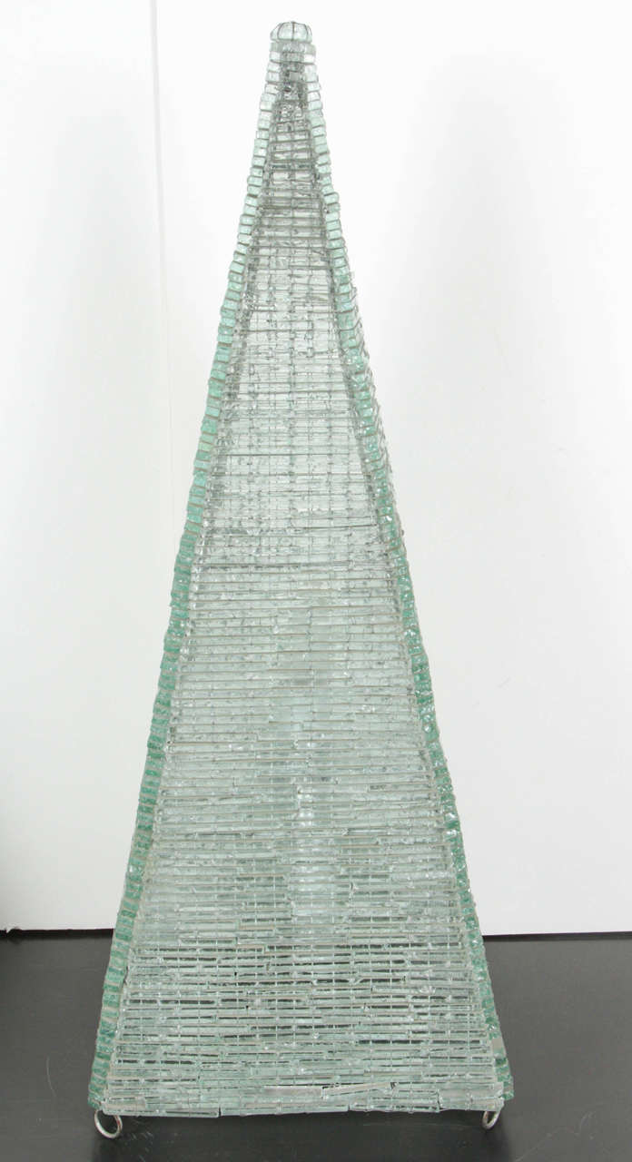 Glass Pyramid Lamps at 1stDibs