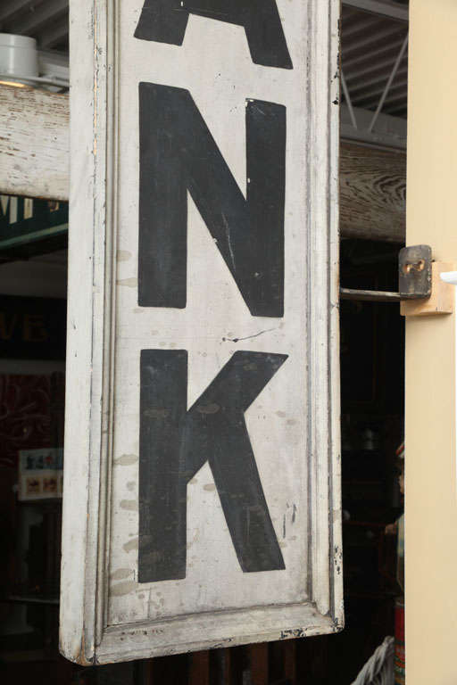Vintage "BANK" Sign at 1stDibs