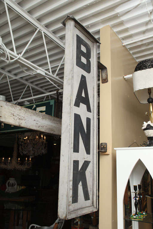 Vintage "BANK" Sign at 1stDibs