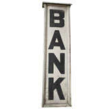 Vintage "BANK" Sign at 1stDibs