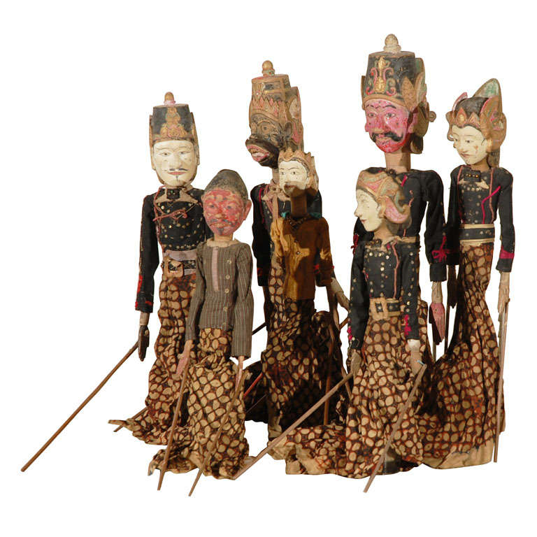 Group of Indonesian Puppets at 1stDibs
