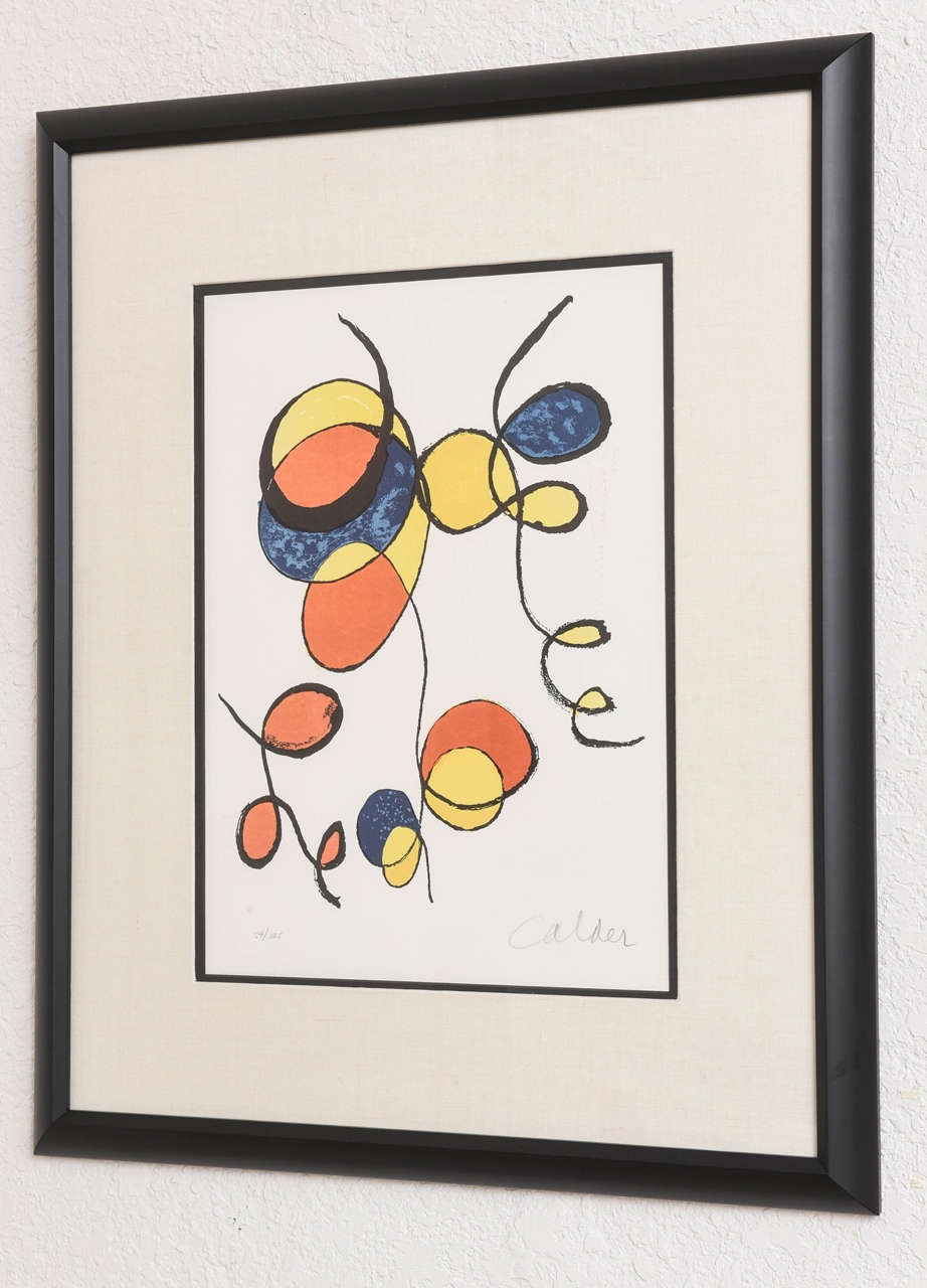 Pencil Signed Color Lithograph by Alexander Calder, 20th Century For ...