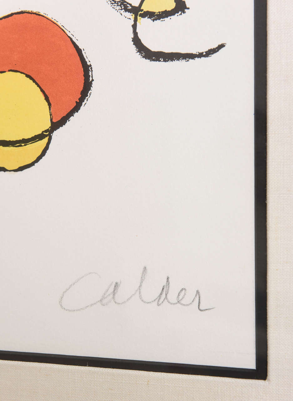 Pencil Signed Color Lithograph by Alexander Calder, 20th Century For ...