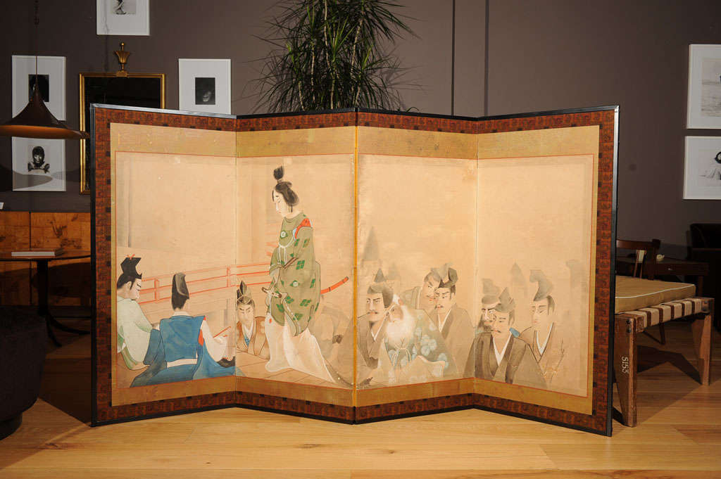 Kabuki Painting Screen For Sale at 1stDibs | kabuki screen