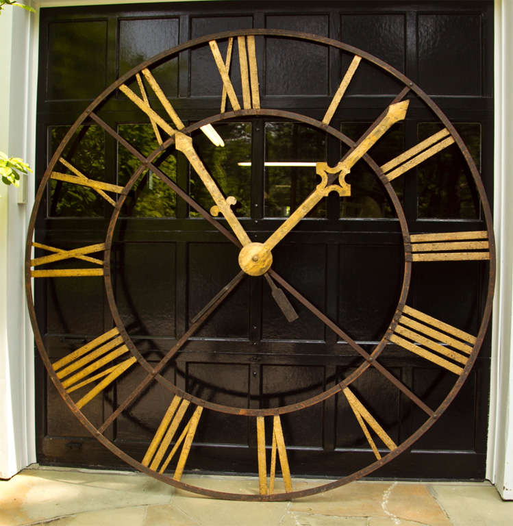 Exceptional Gilt Iron French Clock Tower Skeleton Clock Face at 1stDibs ...