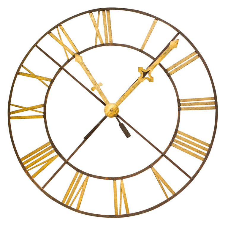 Exceptional Gilt Iron French Clock Tower Skeleton Clock Face at 1stDibs ...