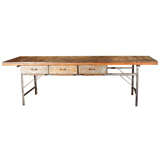 Long Work Table Console at 1stDibs
