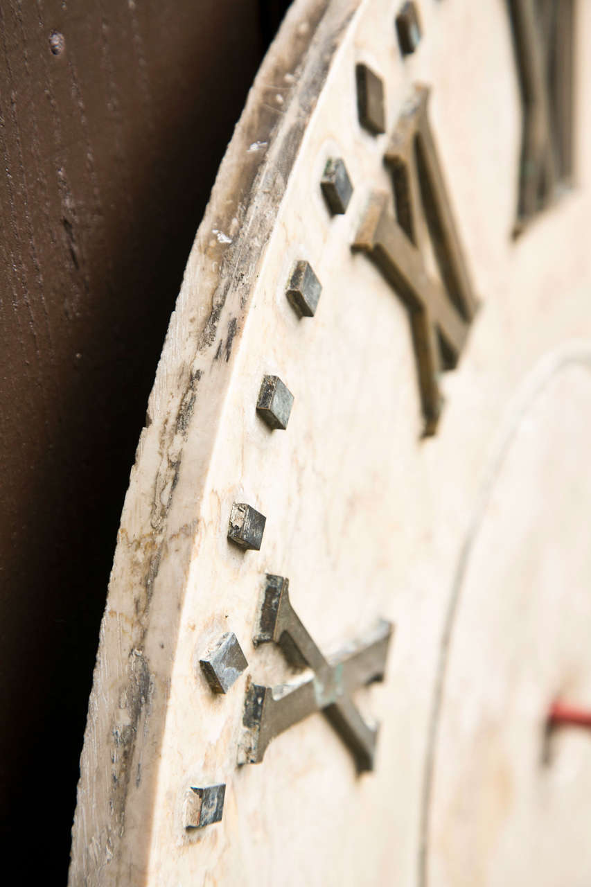 Marble Clock Face For Sale at 1stDibs