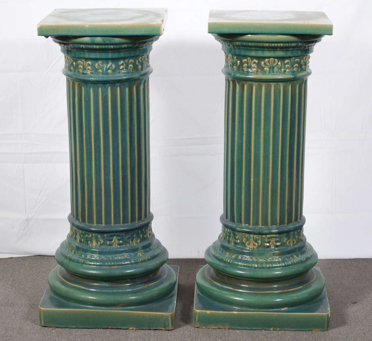 Pair Of Gladding McBean Doric Style Columns at 1stDibs