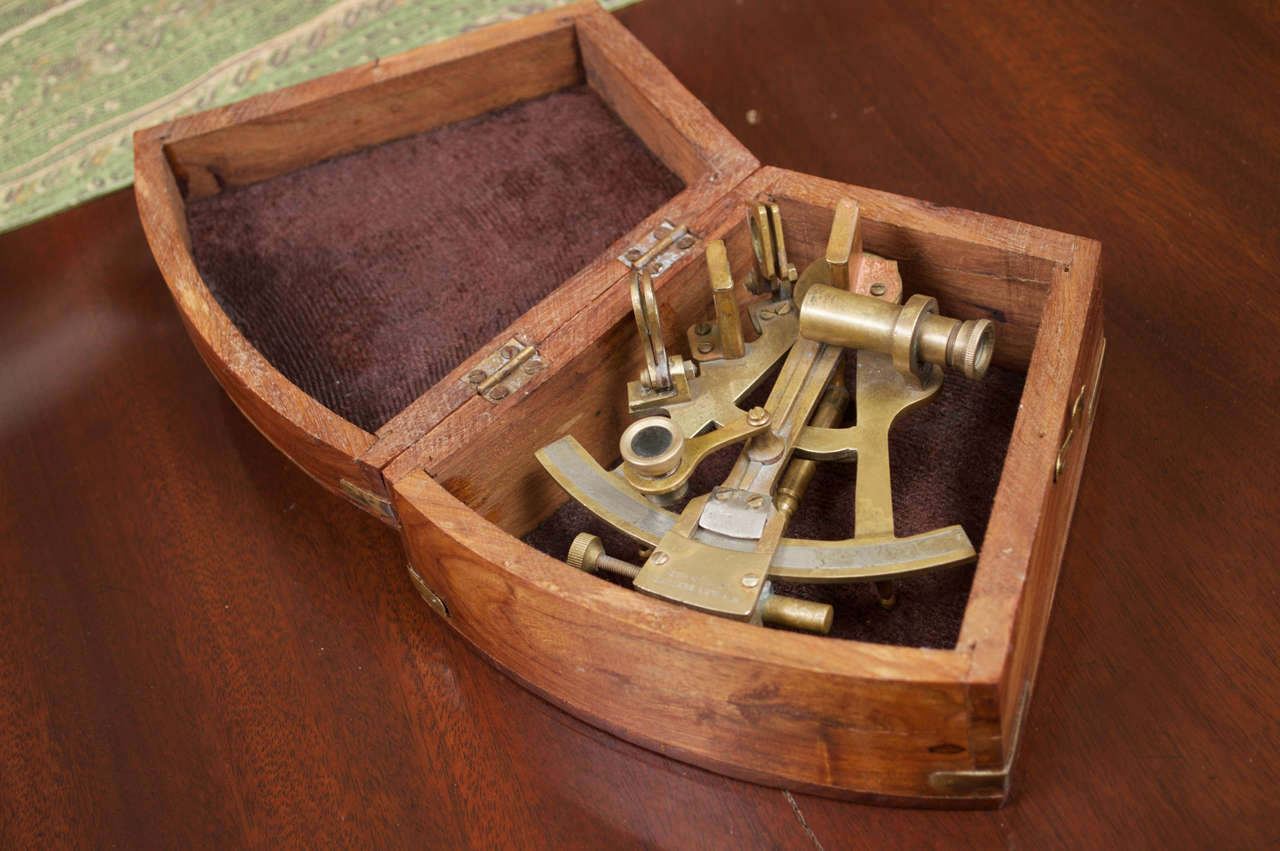 Miniature Stanley Sextant - London 1892 with Case at 1stDibs