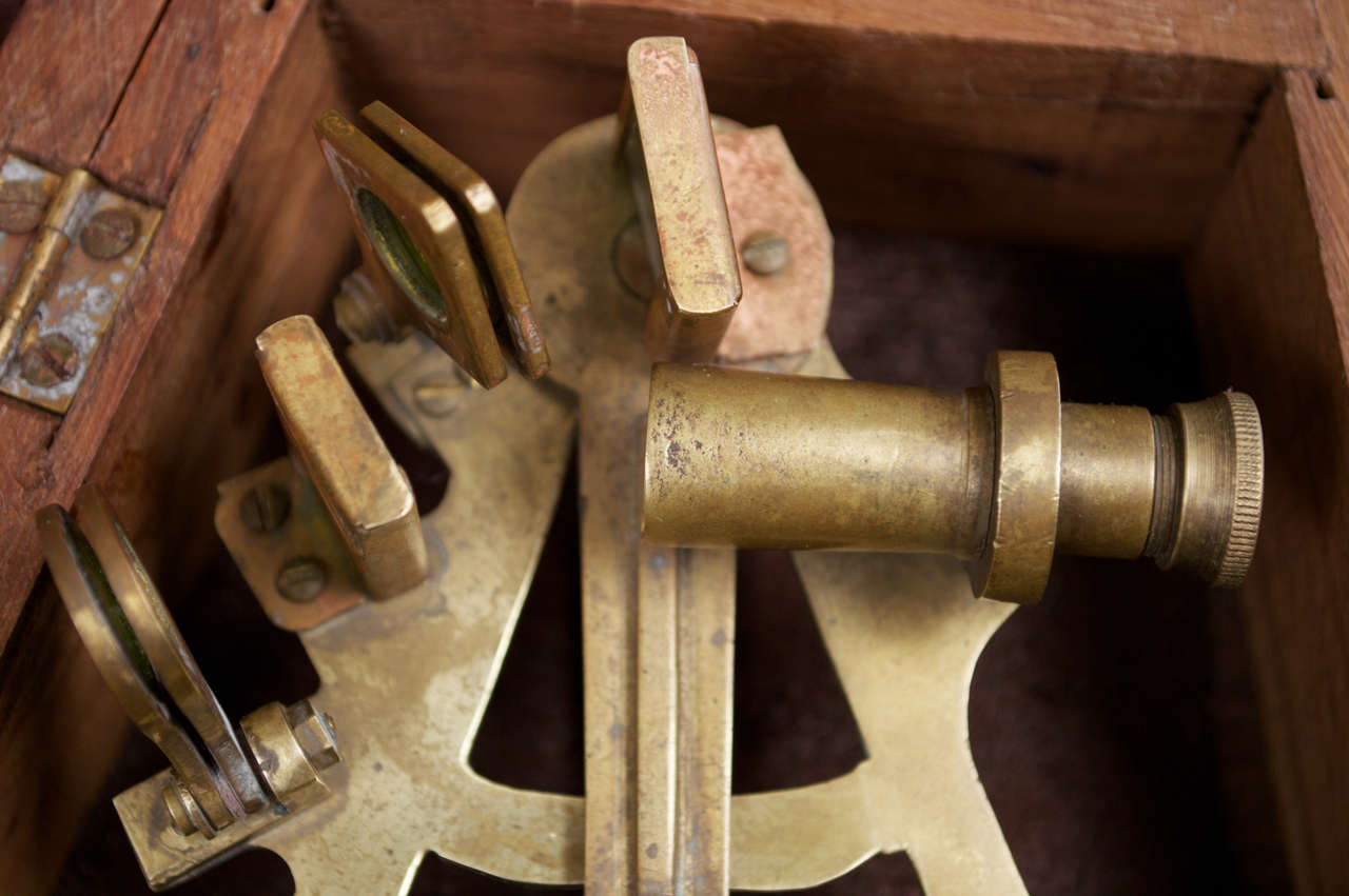 Miniature Stanley Sextant - London 1892 with Case at 1stDibs